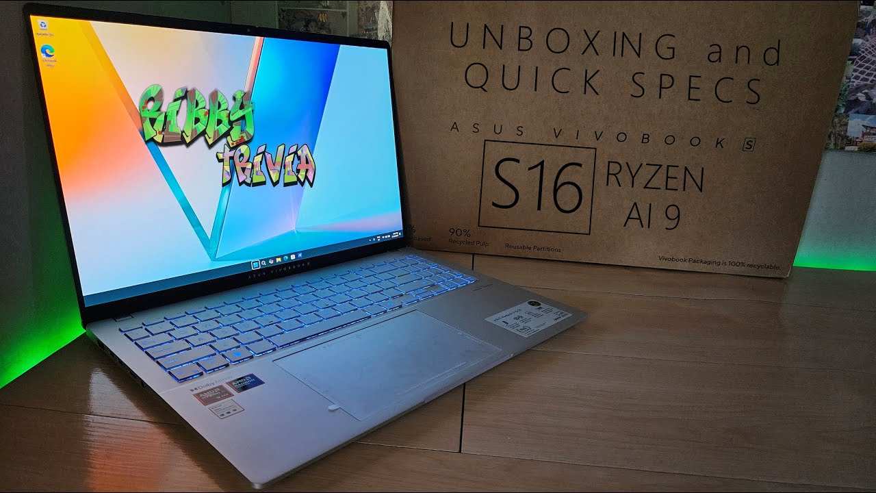 Asus Vivobook S16 (Ryzen AI 9 HX370) Unboxing & Quick Specs - YouTube