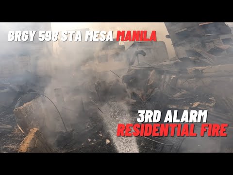 3rd Alarm Residential Fire @Damka st Brgy 598 Sta Mesa Manila | Iverson ...