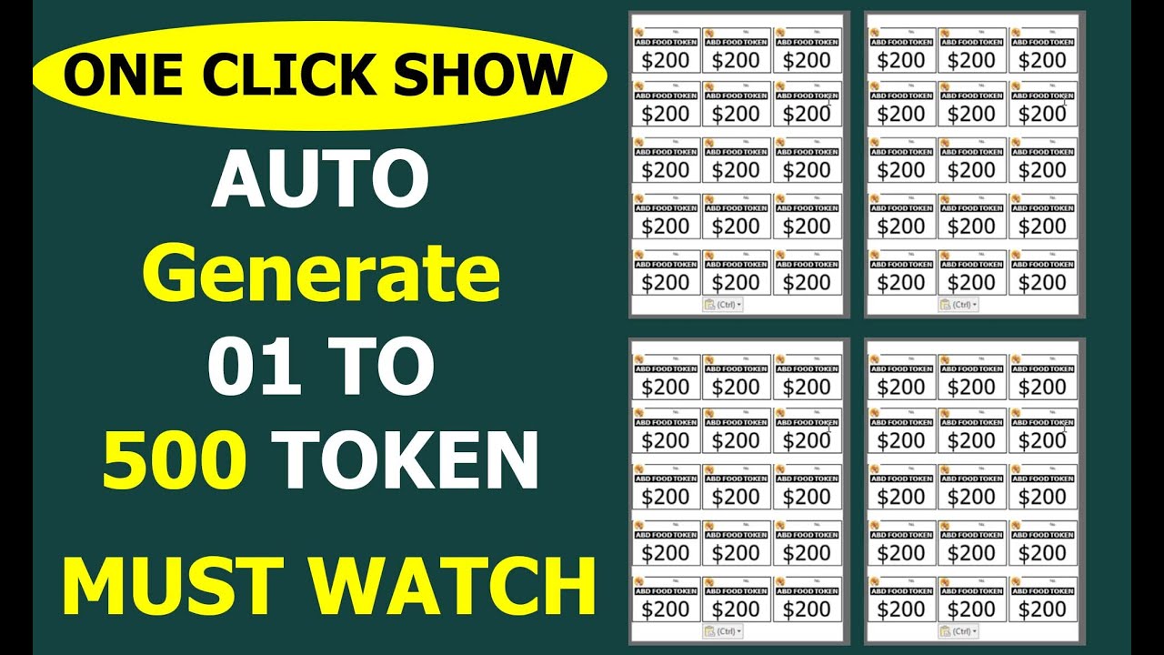 Auto Generate 500 Food Token with One Click I how to create address ...