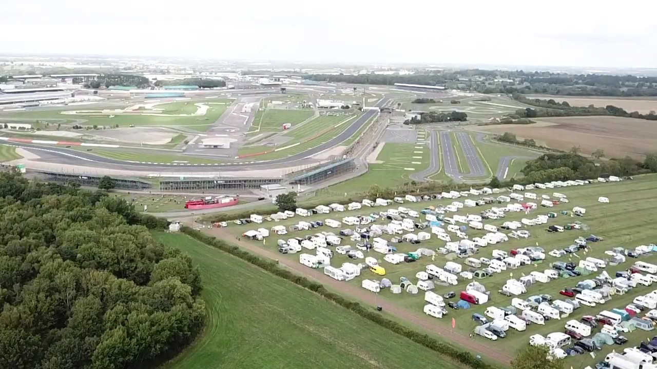MotoGP Silverstone 2018, Aerial shots from camp sites from Stowe - YouTube