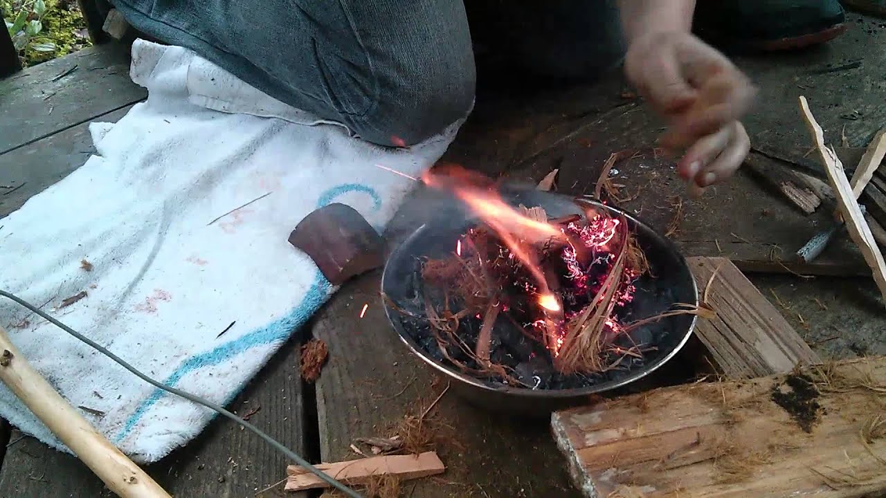 Fire by friction - YouTube