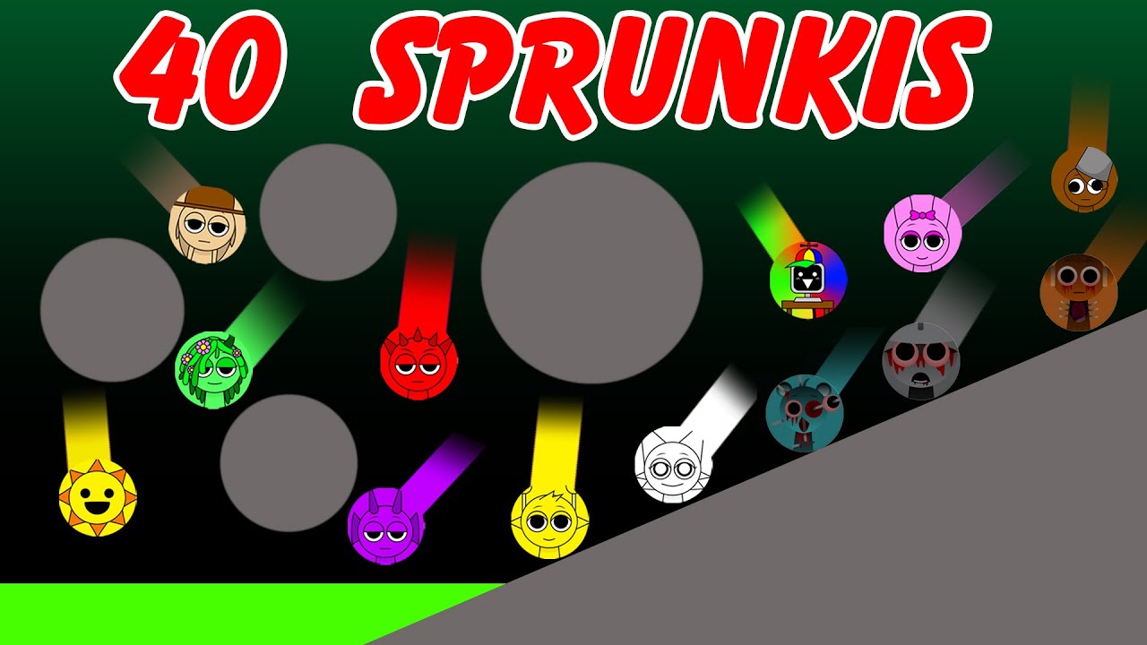 40 INCREDIBOX SPRUNKI in Algodoo Marble Race !! Who Will Win ?? Round ...