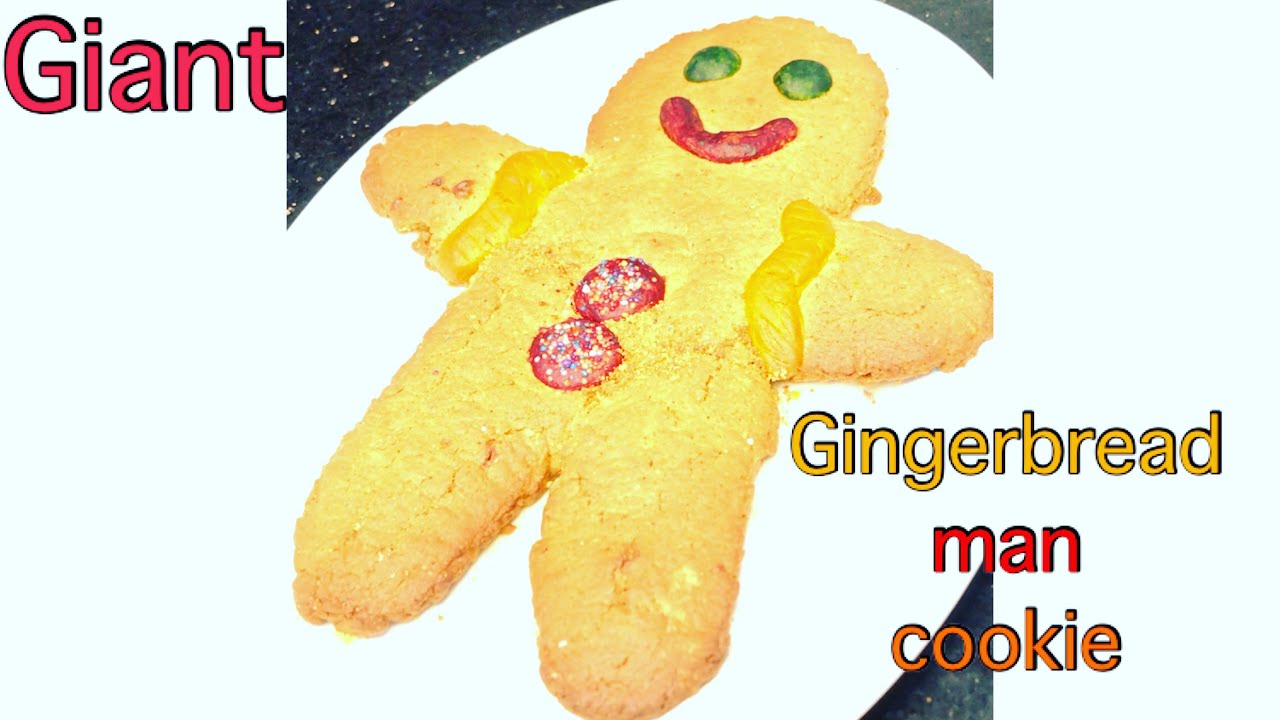 Giant Gingerbread Man Cookie/Gingerbread Recipe - YouTube