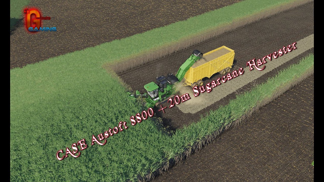 farming simulator 19 mod CASE Austoft 8800 +20m Sugarcane Harvester ...