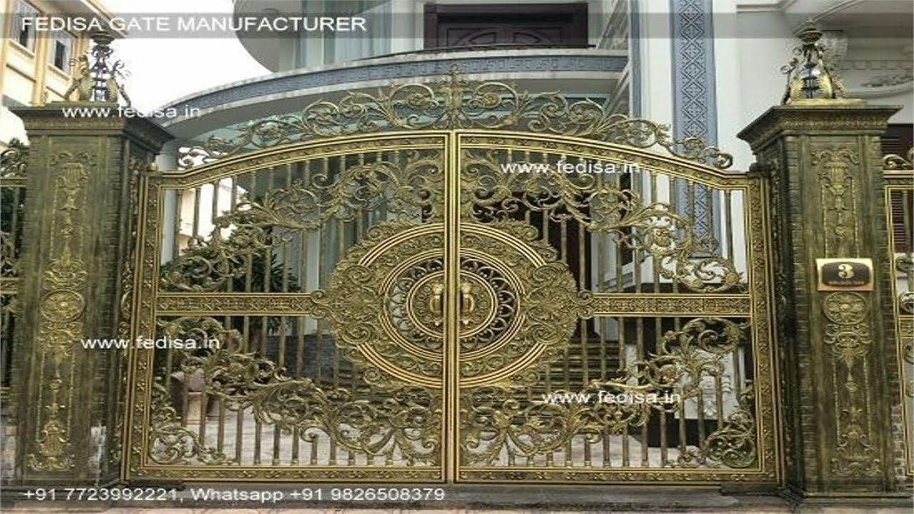 Main Gate Design Gate Design For Home Iron Double Door Main Gate Design ...