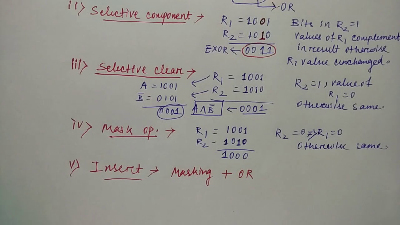application of logic micro operation in hindi | Lec-25 | COA | Niharika ...
