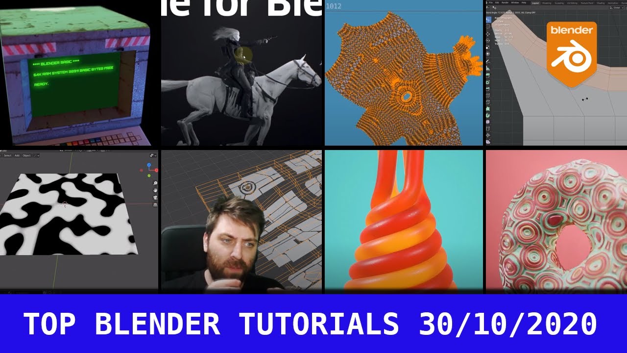 Top Blender Tutorials of the week -30th October 2020 - YouTube