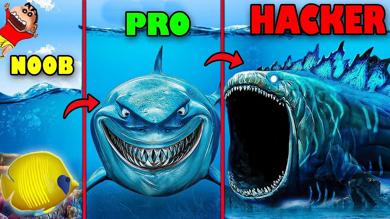 SHINCHAN Upgrading NOOB fish into HACKER in FEED and GROW FISH with ...