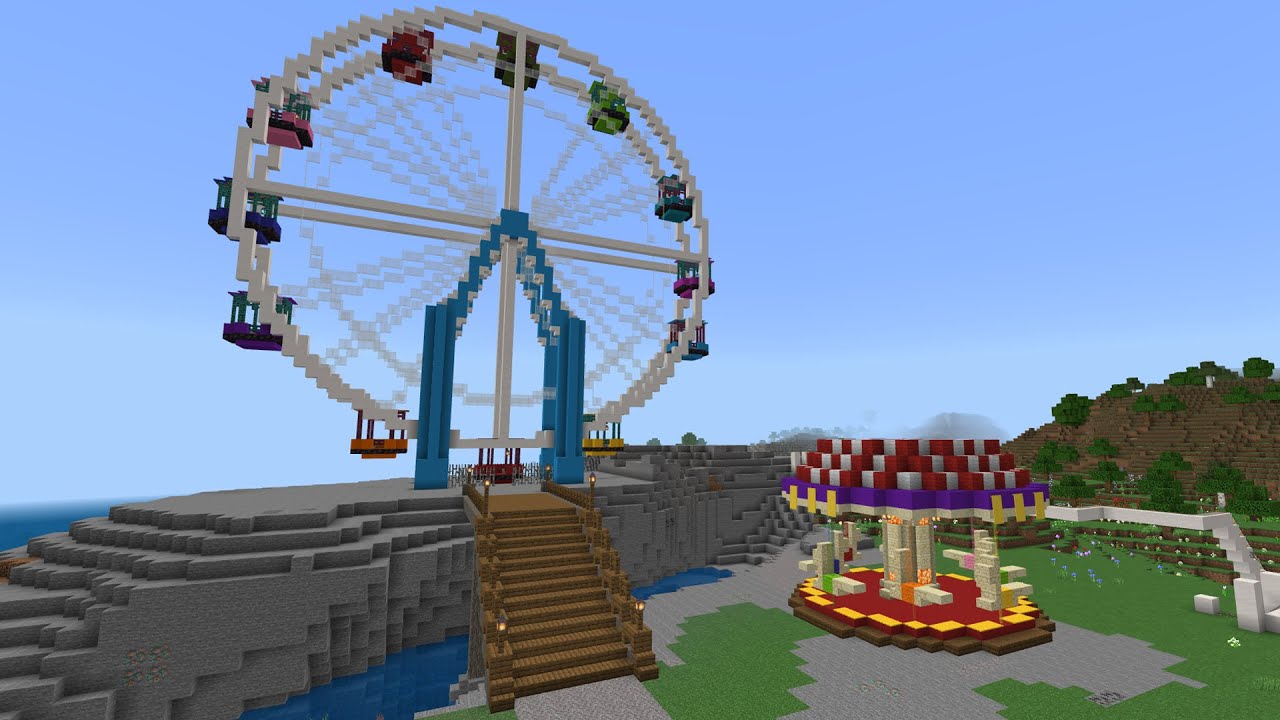 minecraft amusement park for beginners - YouTube