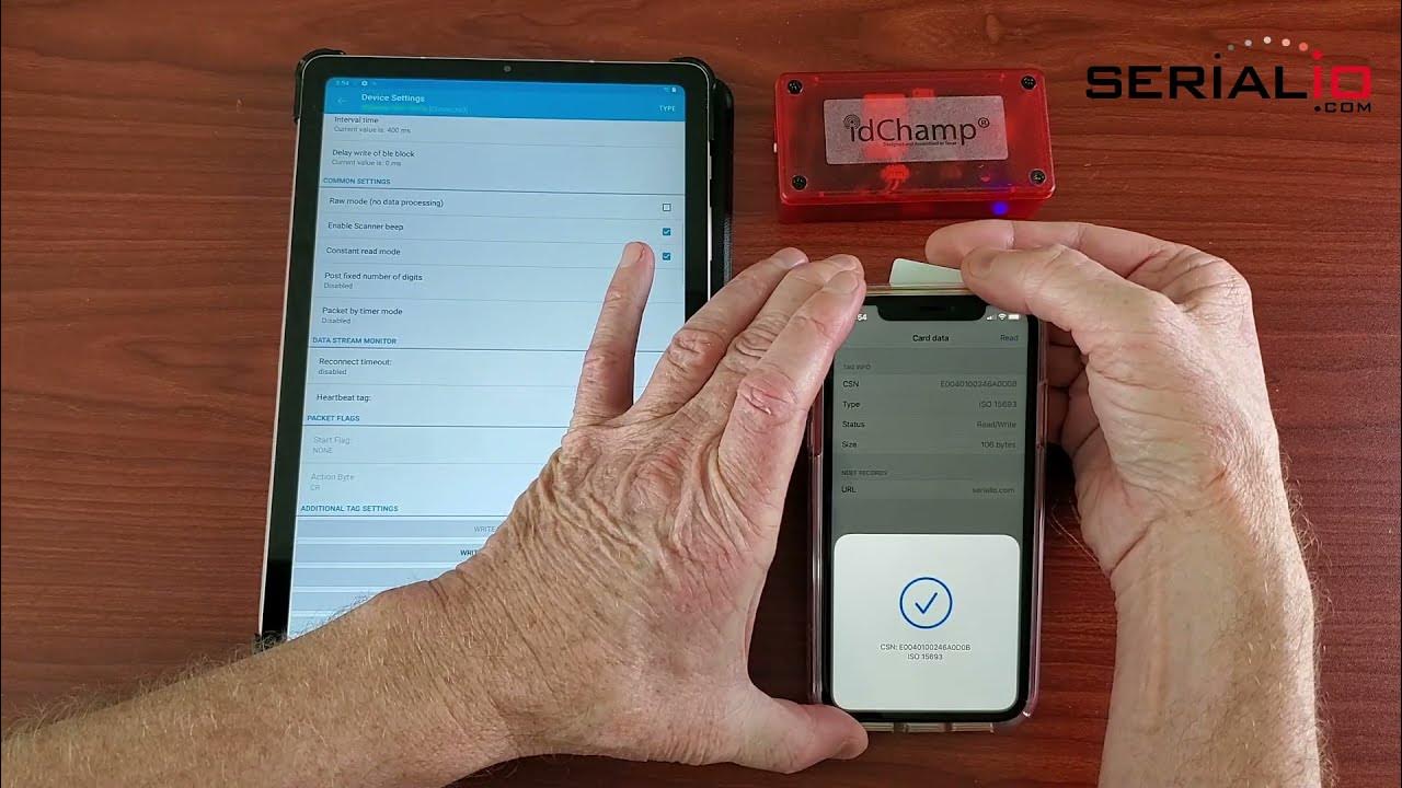Write Ndef Using Iphone Built In Nfc And Ipad And Idchamp Nf4 Writerreader Youtube