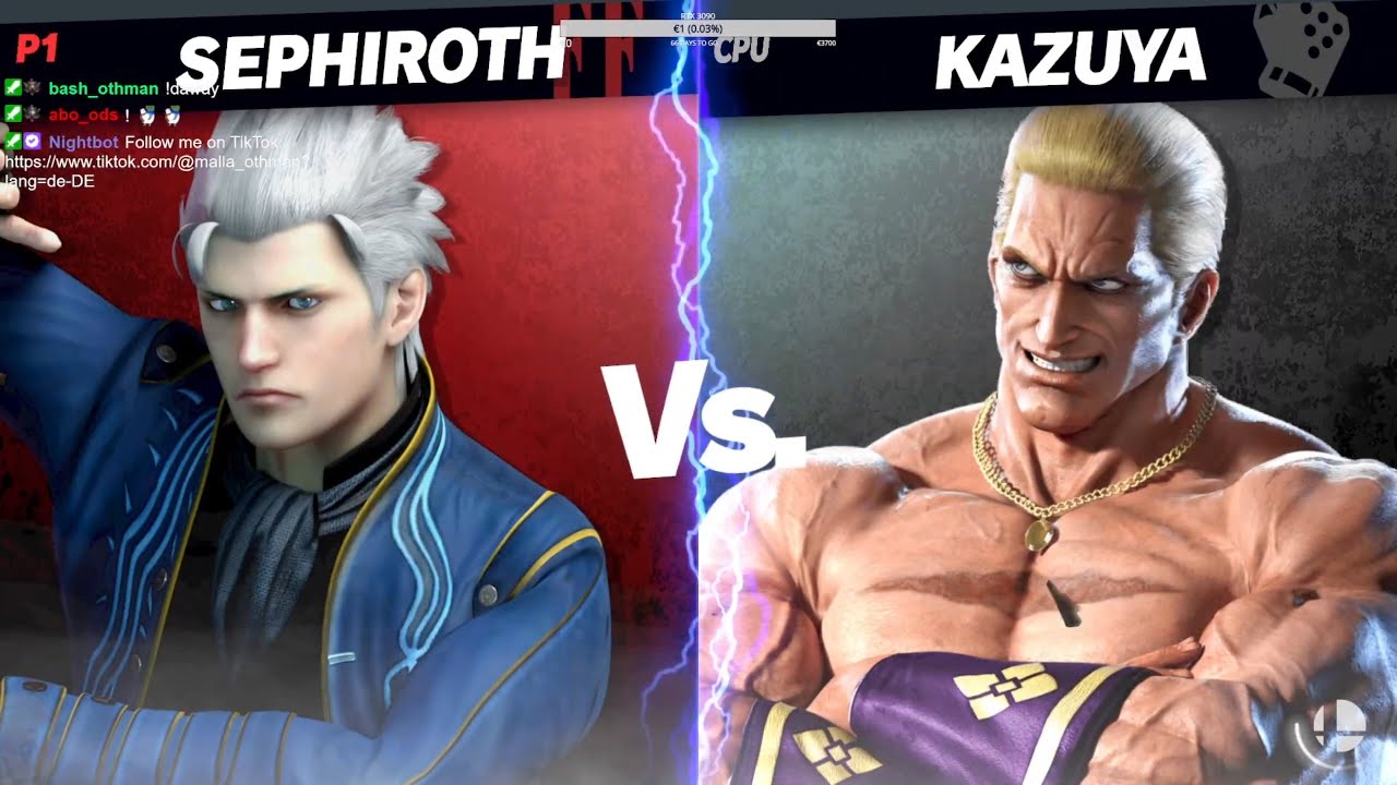 Vergil DMC vs Geese Howard Fatal Fury | Super Super Smash Bros ...