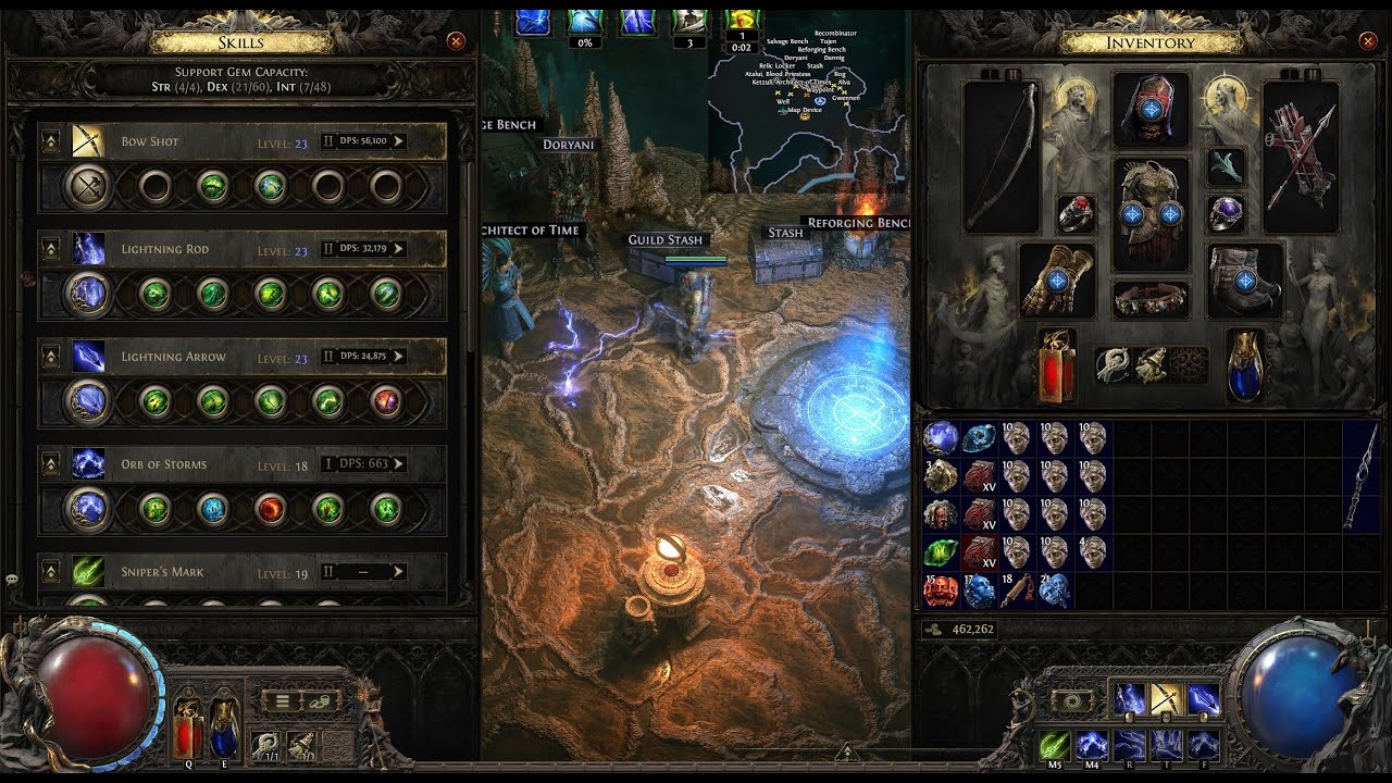 Path of Exile MAGE RANGER lvl 2 Updated towers - YouTube
