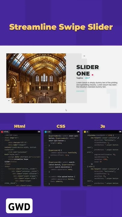 Swipe slider #css #webproject #coding #javascript #webdesign #programming #html #csshtmlcss ...