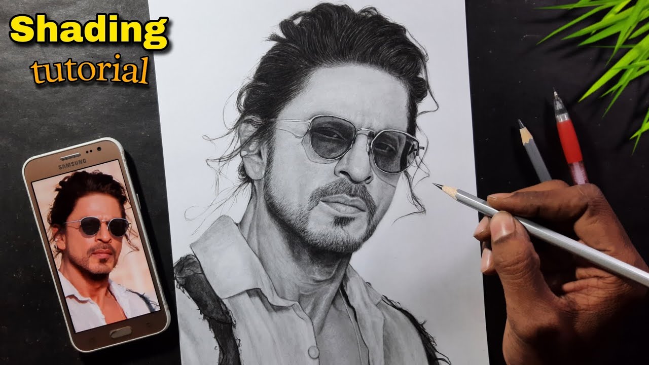 Pathaan Drawing 🔥 | Shahrukh khan Drawing | step by step Shading ...