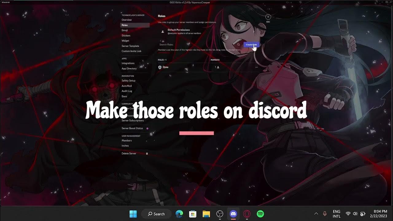 Custom Reaction Roles! Dyno Bot - YouTube