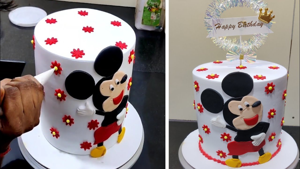How To make Micky mouse cake Design | Cake Design - YouTube