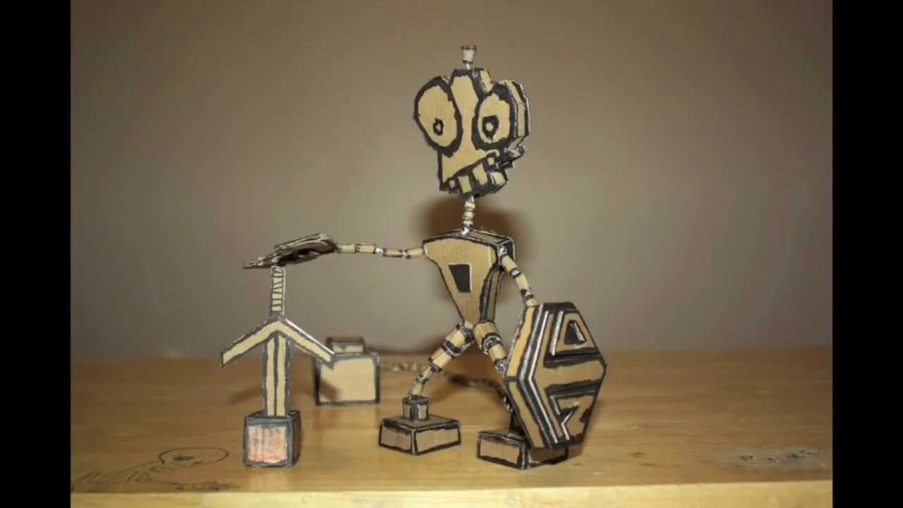 Cardboard Robot Sword and Shield - YouTube