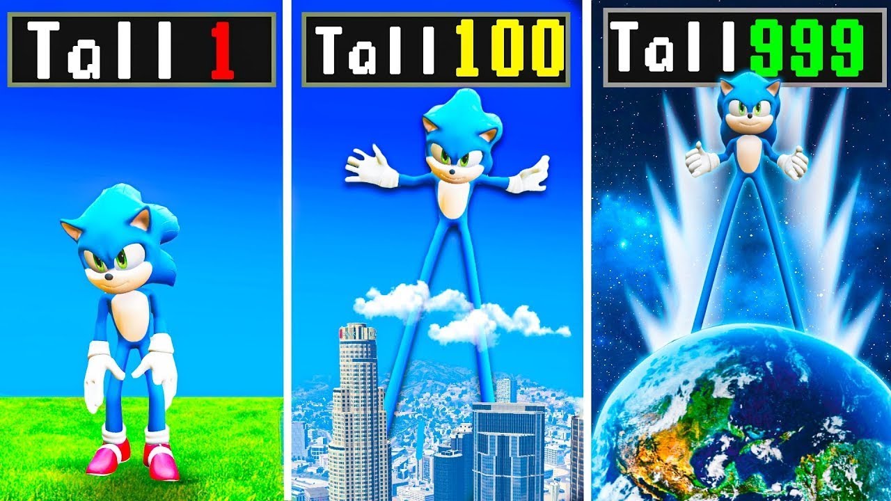 Becoming The TALLEST Sonic Ever in GTA 5 - YouTube