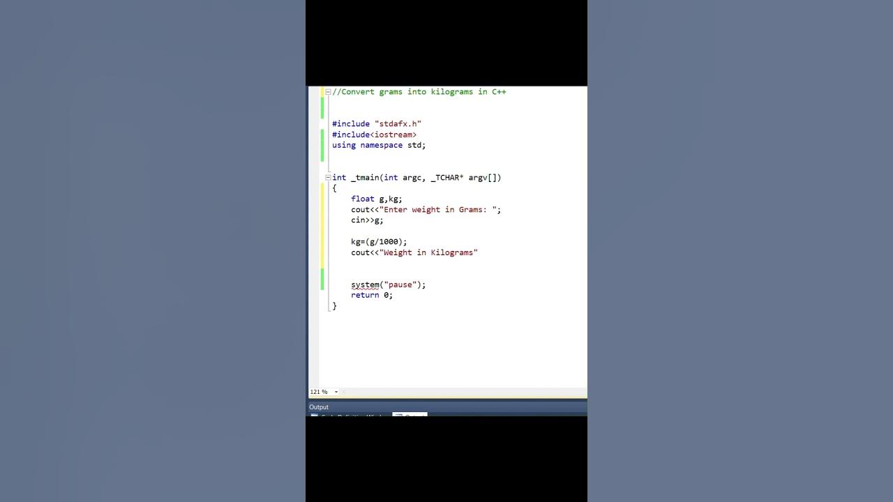 C Program To Convert Grams To Kilogramc Tutorial Coding Ccode Cppcode Cppprogram