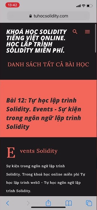 Tự học lập trình Solidity. Events - Sự kiện trong ngôn ngữ lập trình Solidity - YouTube