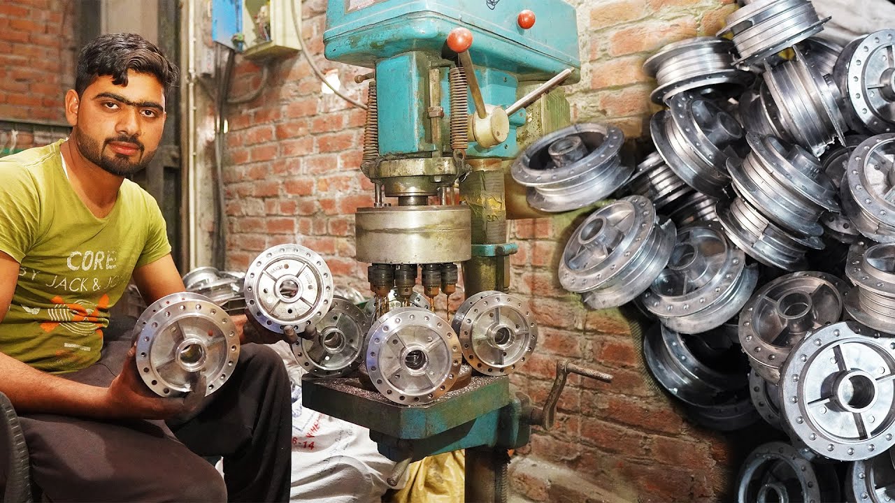 Manufacturing of Motorcycle Wheel Hub Complete Process in Factory ...