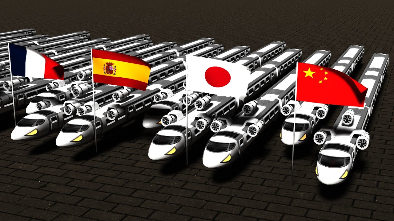 Top 30 Countries with the Fastest Bullet Trains - YouTube