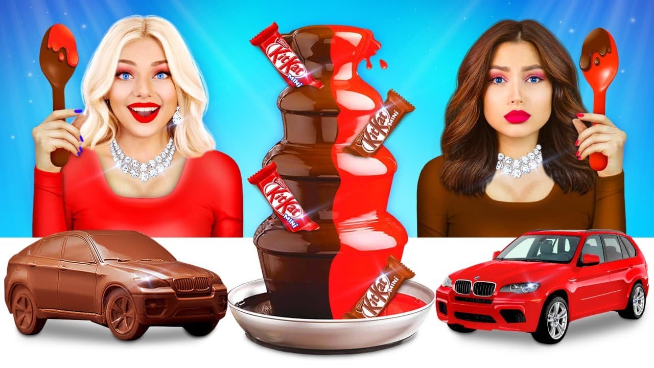 CHOCOLATE VS REAL FOOD CHALLENGE | Eating Only Sweets! Try Not To Laugh ...