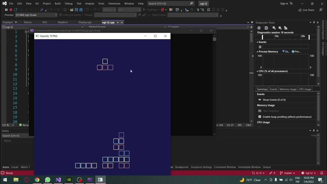 OpenGL tetris - YouTube