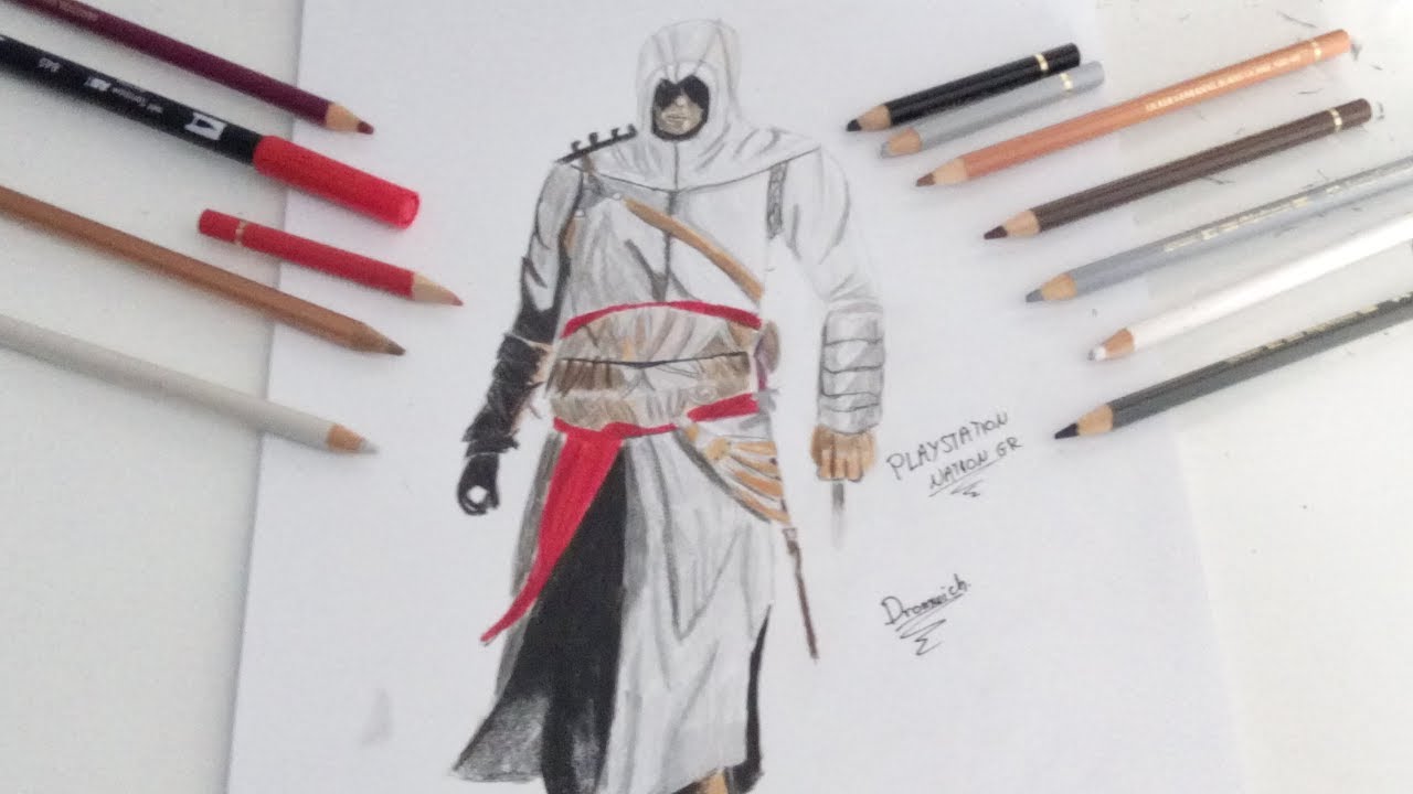 Αltair ibn il'ahad (Assassin's Creed) : Speed Drawing - YouTube
