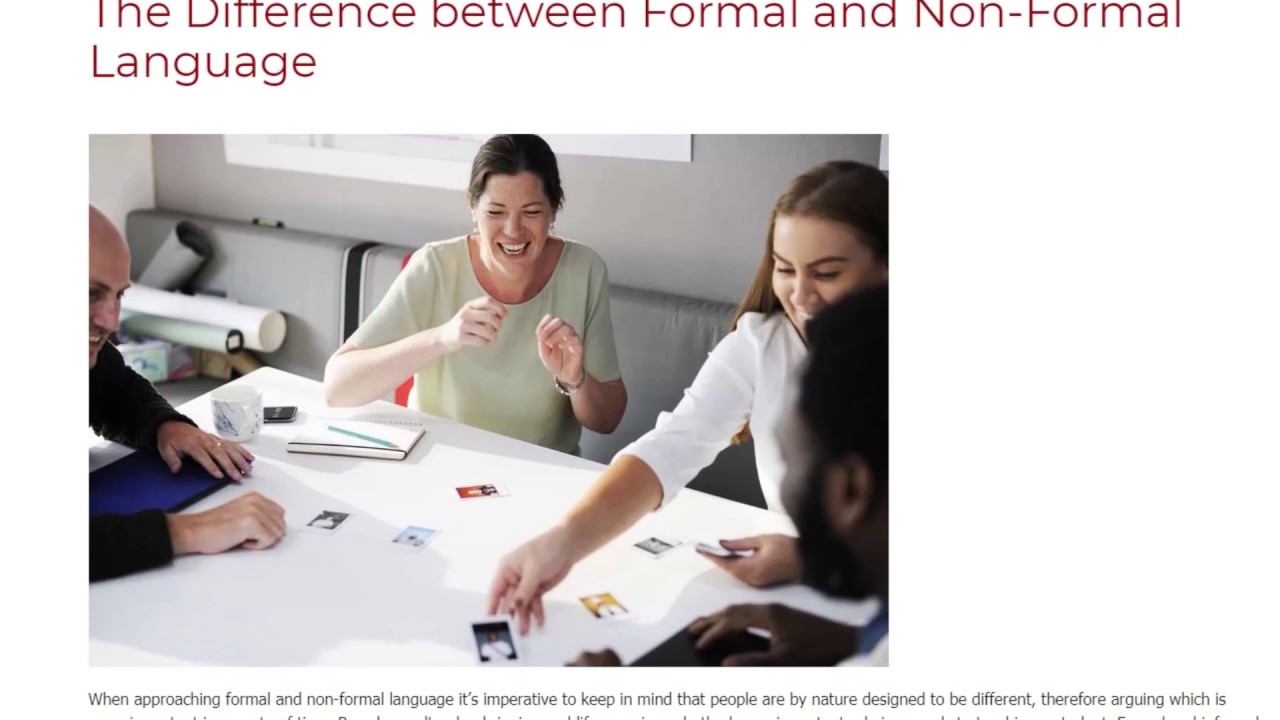 The Difference between Formal and Non-Formal Language | ITTT TEFL BLOG ...