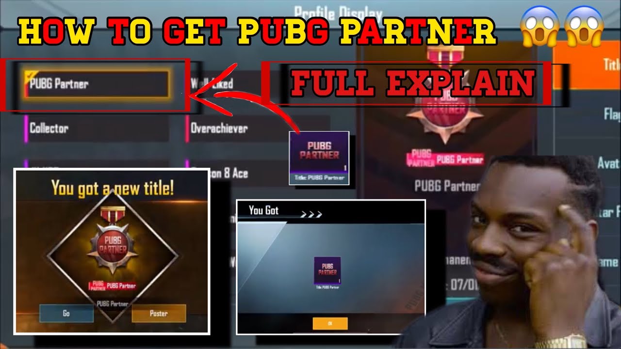HOW TO GET PUBG PARTNER TITLE || PUBG PARTNER TITLE KESE LE ?WHAT IS ...