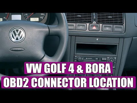 Where you can find OBD2 connector in VW Golf Mk4 - YouTube