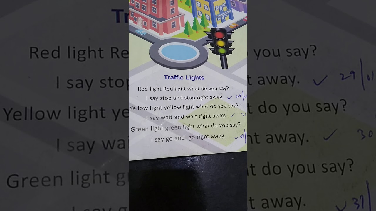 kids poem in english|| traffic lights - YouTube