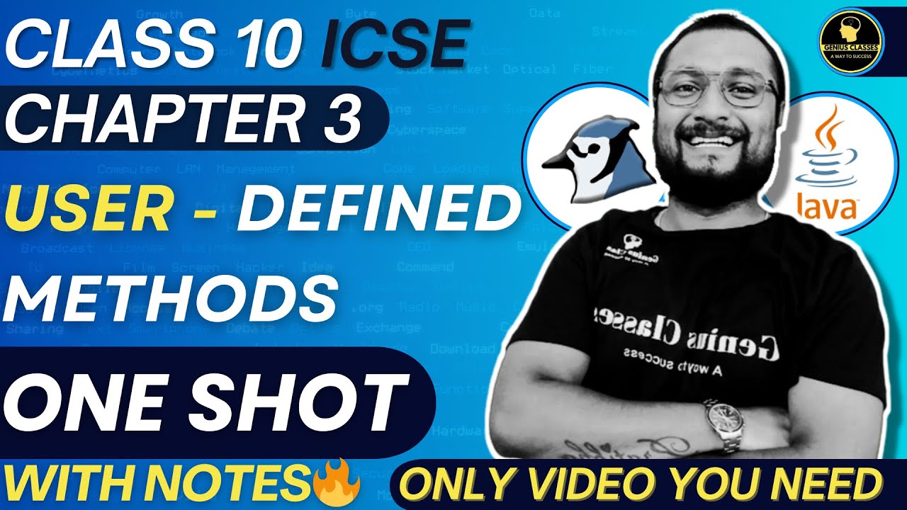User Defined Methods Icse Class 10 Chapter 3 Session 2023 24