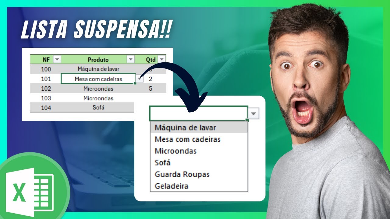 COMO FAZER LISTA SUSPENSA NO EXCEL FÁCIL | COM DICAS BÔNUS - YouTube