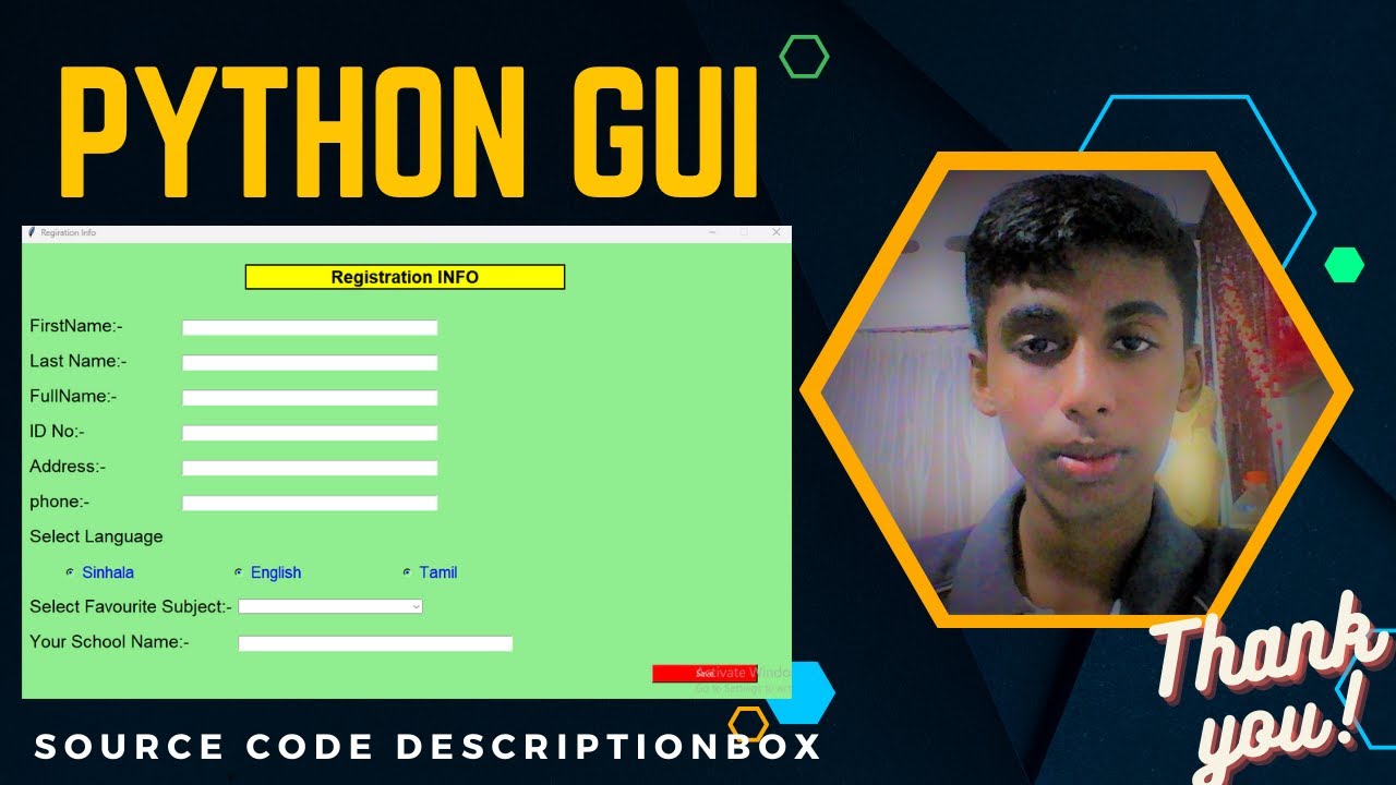 Python GUI Tkinter Student Information Project - YouTube