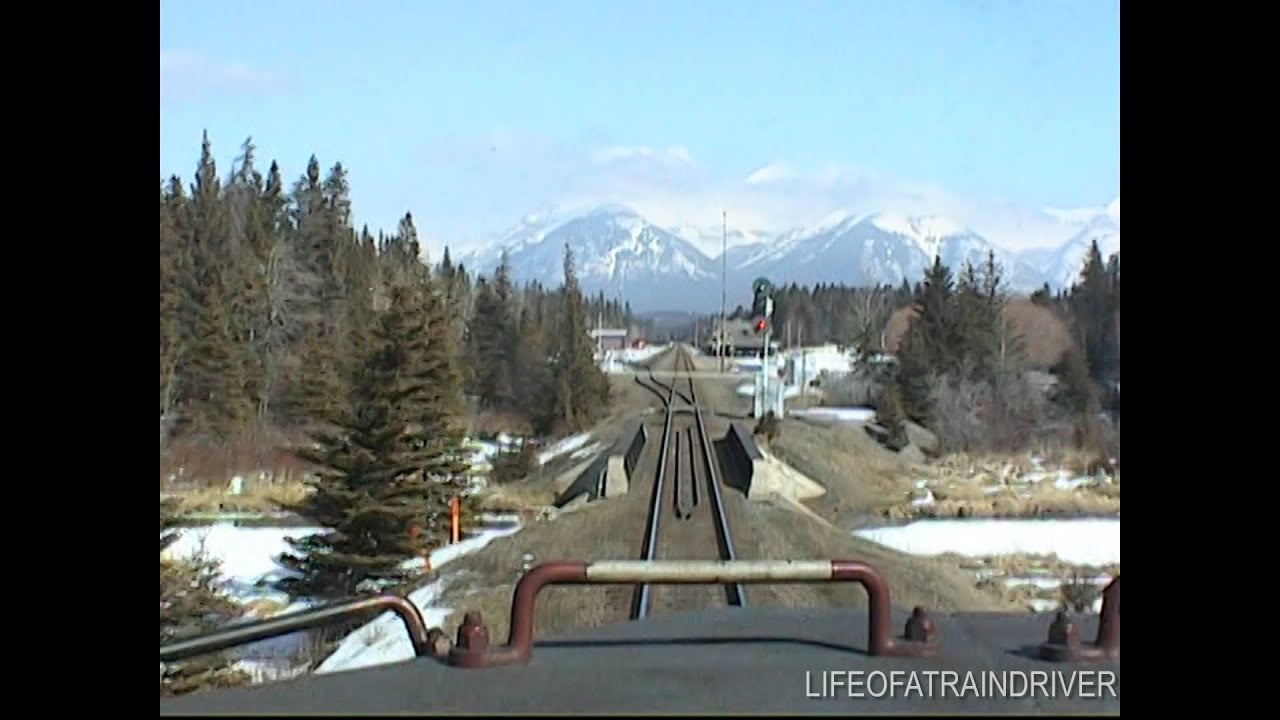 Locomotive Cab Ride in the Rocky Mountains Through Banff, AB - Train ...