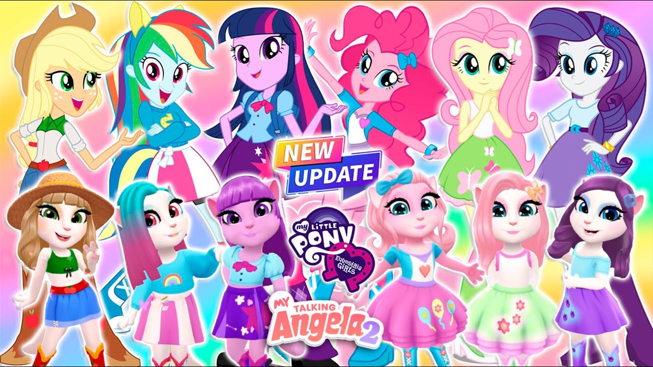 MY TALKING ANGELA🌈 MY LITTLE PONY EQUESTRIA GIRLS NEW UPDATE Cosplay ...