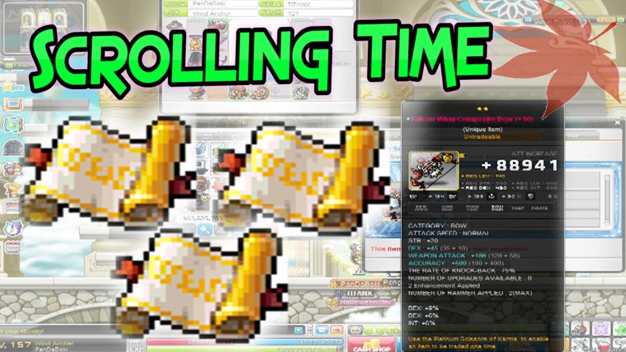 Scrolling Falcon Wing Bow - MapleStory - YouTube
