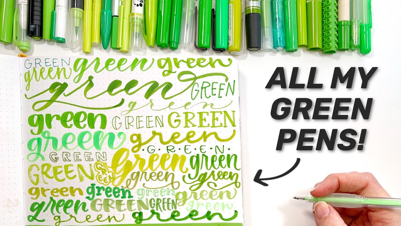 GREEN Journal Page! Hand Lettering Ideas - YouTube