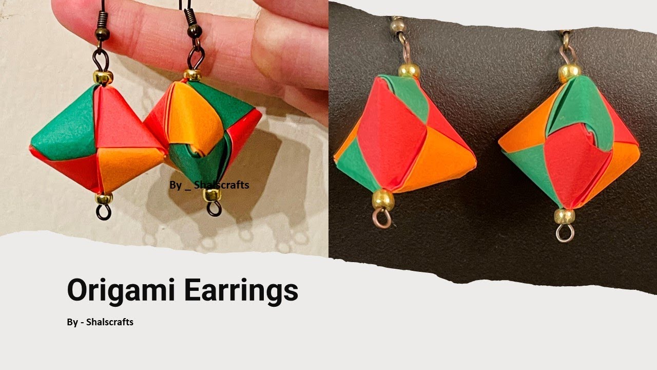 Origami Ear rings - YouTube