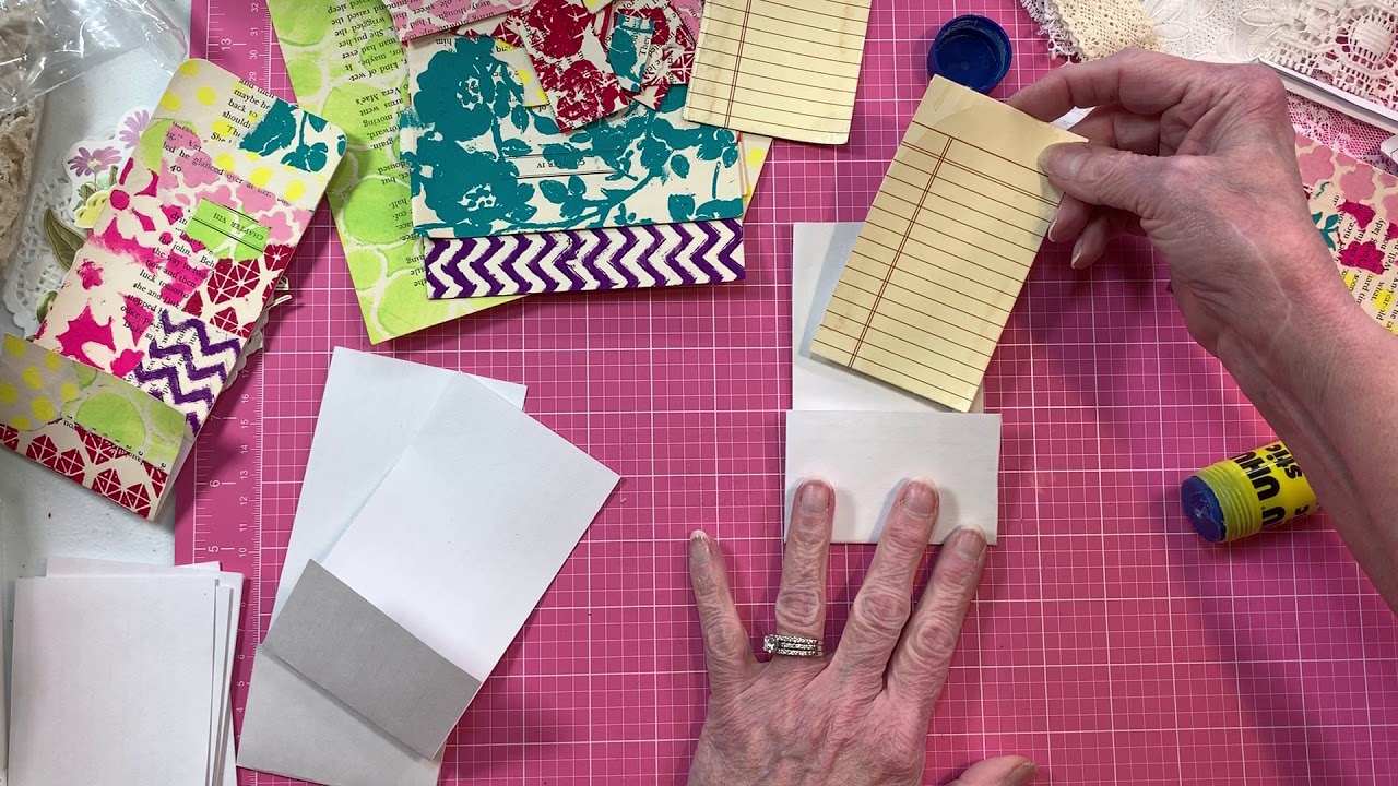 Collaging with Stencils on Book Text - YouTube