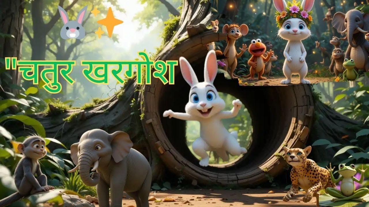 चतुर खरगोश I Clever Rabbit I Kids Stories I Animated Cartoon Stories I ...