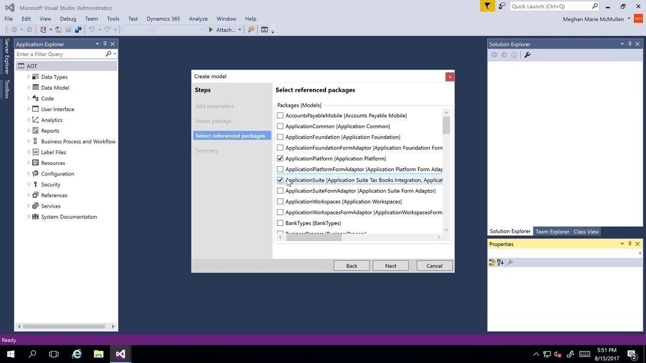 Development Dynamics 365 Retail Create a New Model - YouTube