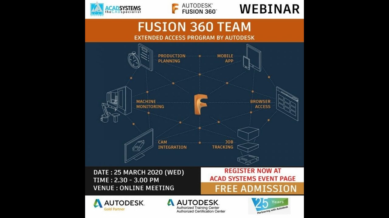 Acad Systems Autodesk Fusion 360 Team Free Webinar - YouTube