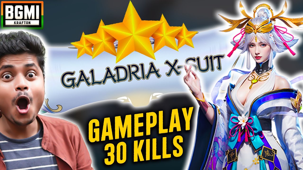 10000 UC GALADRIA X SUIT FIRST BGMI GAMEPLAY AND REACTION SHOWCASE | 30 ...