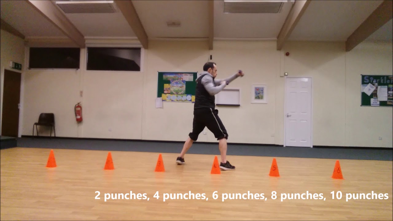 Boxing Pyramid Punching Footwork Drill - YouTube