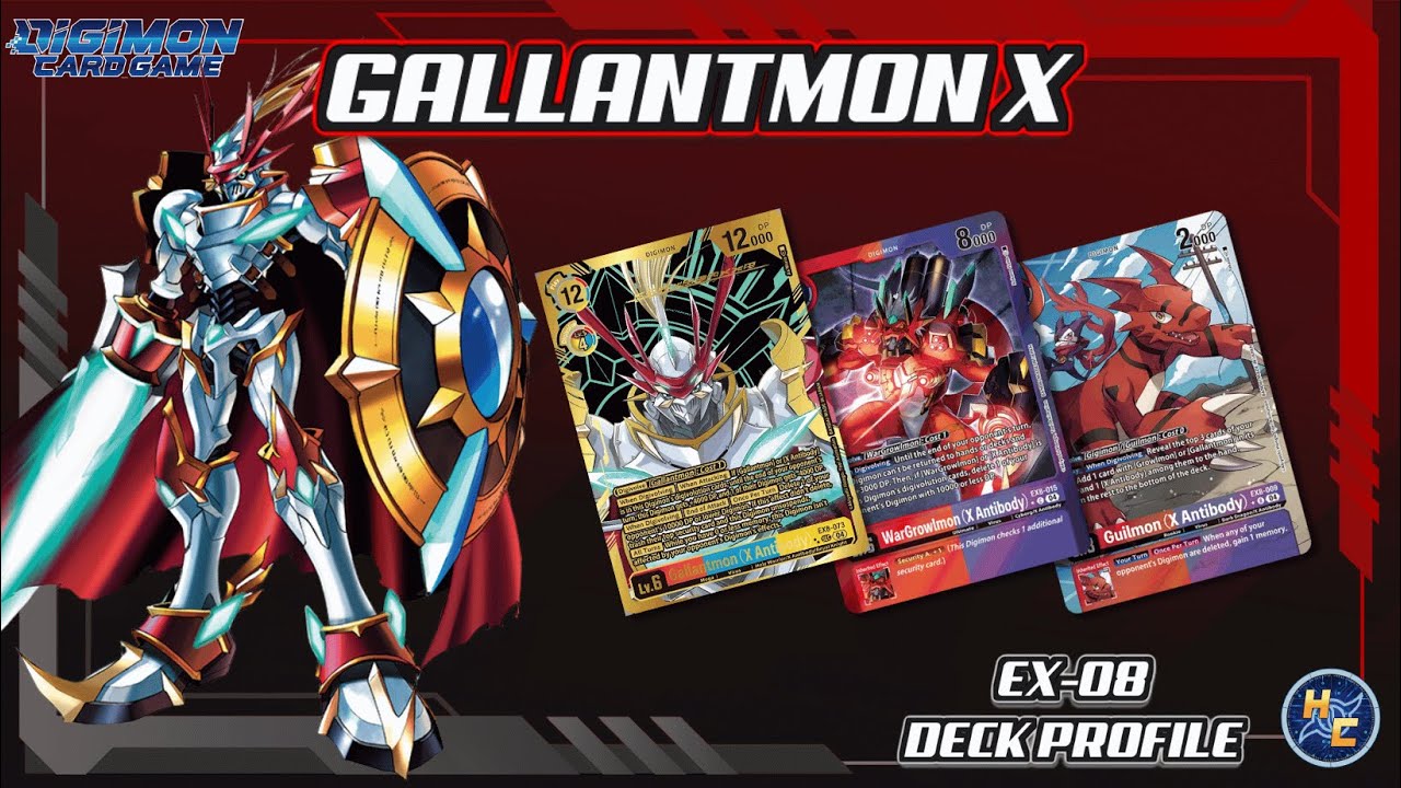 EX-08 Deck Profile: Gallantmon X - The Crimson Knight Rises! - YouTube