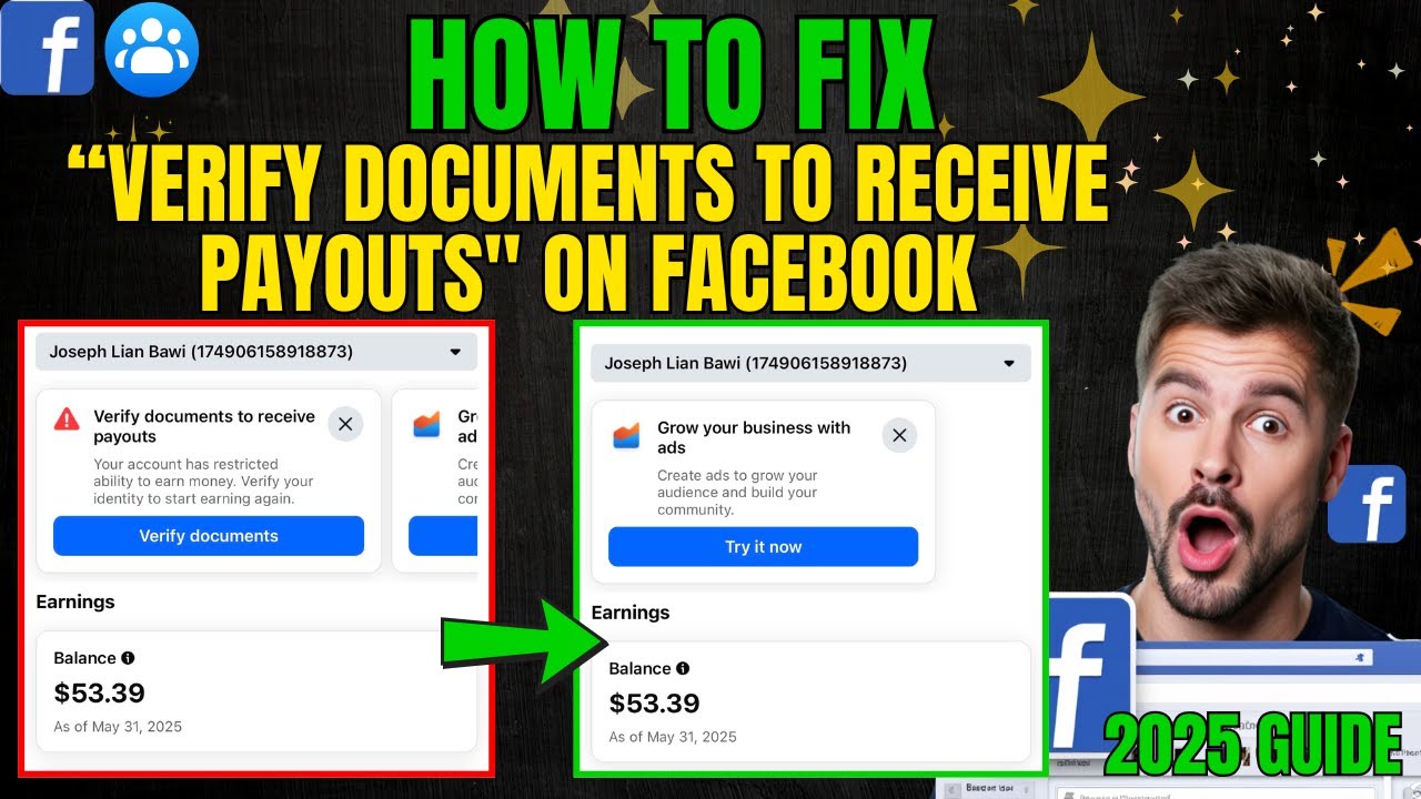 How to Fix "Verify Documents to Receive Payouts" on Facebook | Verify Documents Payout [2025 ...