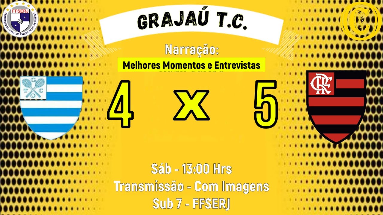 Melhores Momentos Grajaú T.C. 4 x 5 Flamengo - Sub 7 - FFSERJ - YouTube